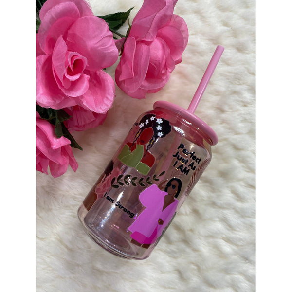 16oz Glass water bottle – All Things Pretty Online