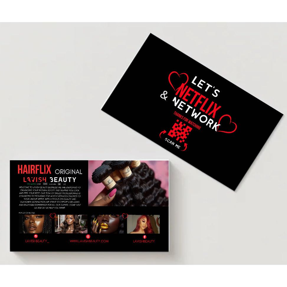 Hairflix Business Card Design – All Things Pretty Online
